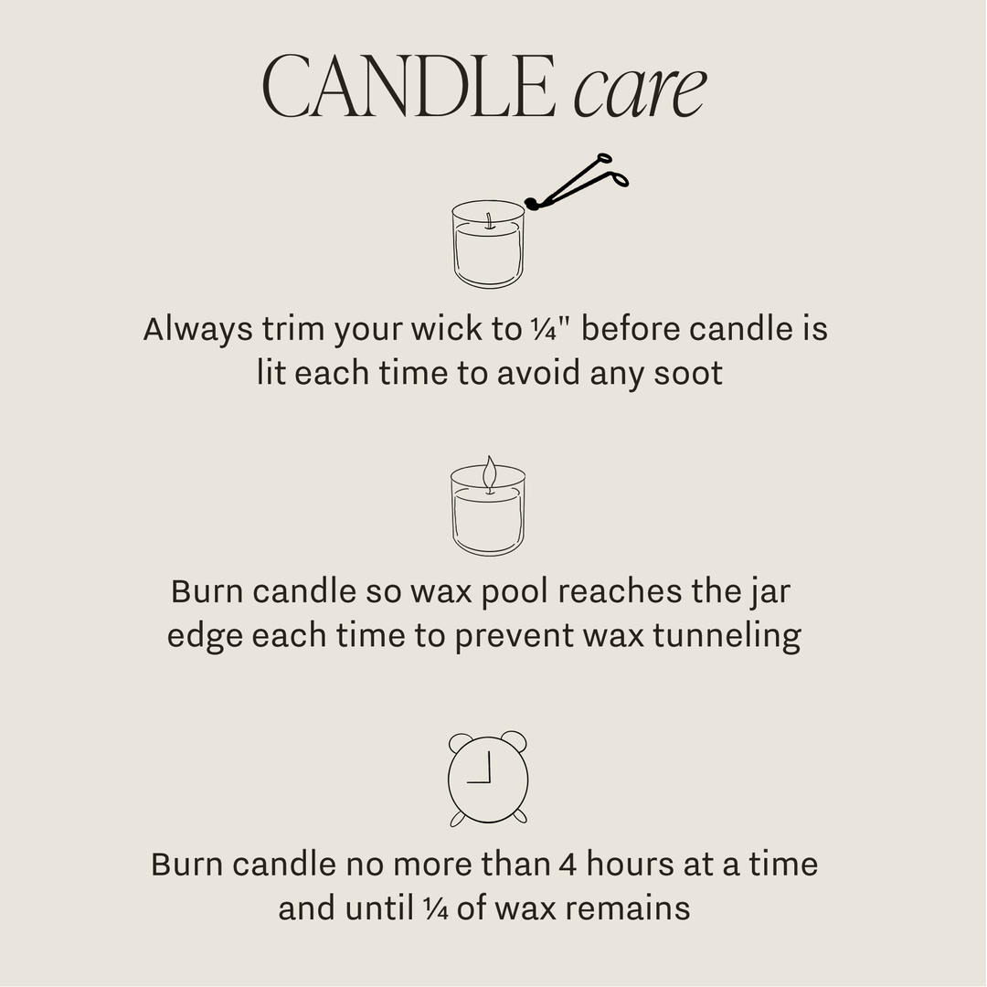 Self Care Soy Candle Clear Jar 9 oz Sweet Water Decor